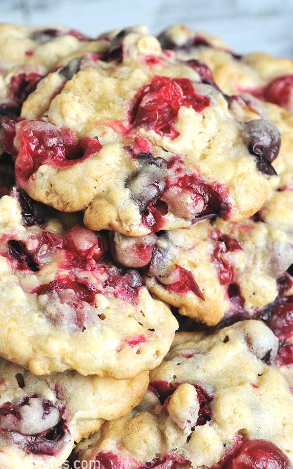 Fresh Cranberry Cookies with White Chocolate and Oatmeal - Haniela's ...