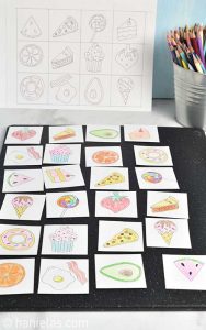 Memory Game Coloring Page - Haniela's